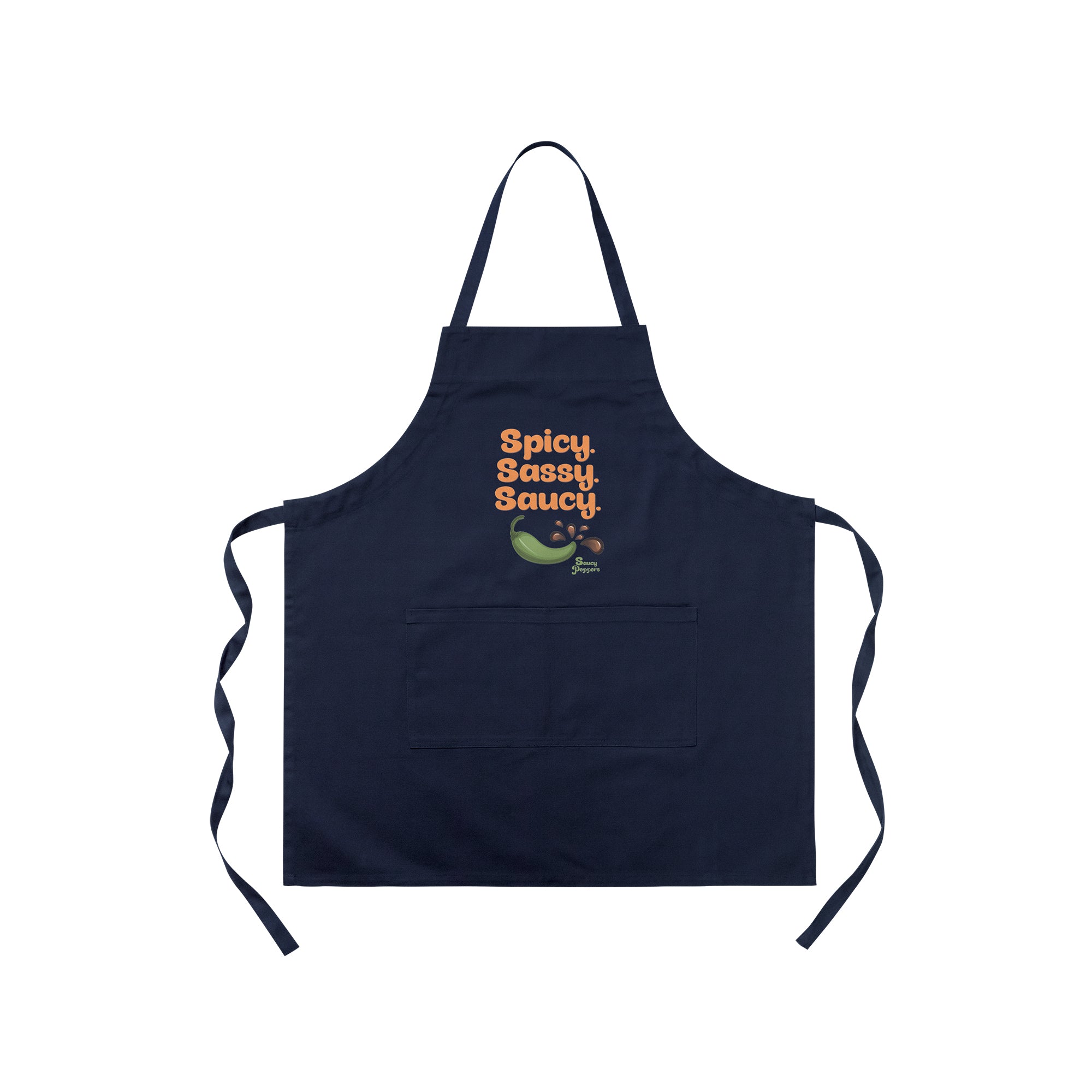 Spicy. Sassy. Saucy. Jalapeno Print Apron - Gift for Hot Sauce Lovers ...